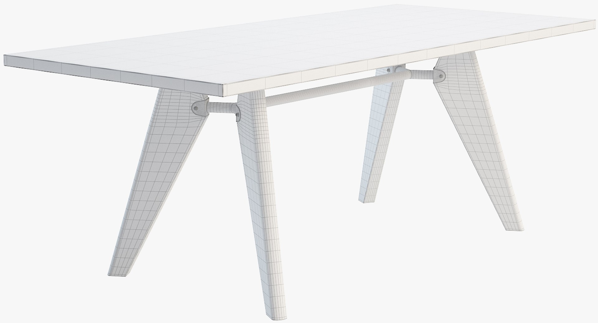 Vitra Table Solvay 3D Model - TurboSquid 1381900