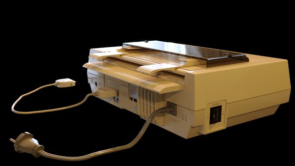 Vintage dot matrix printer 3D model - TurboSquid 1543444