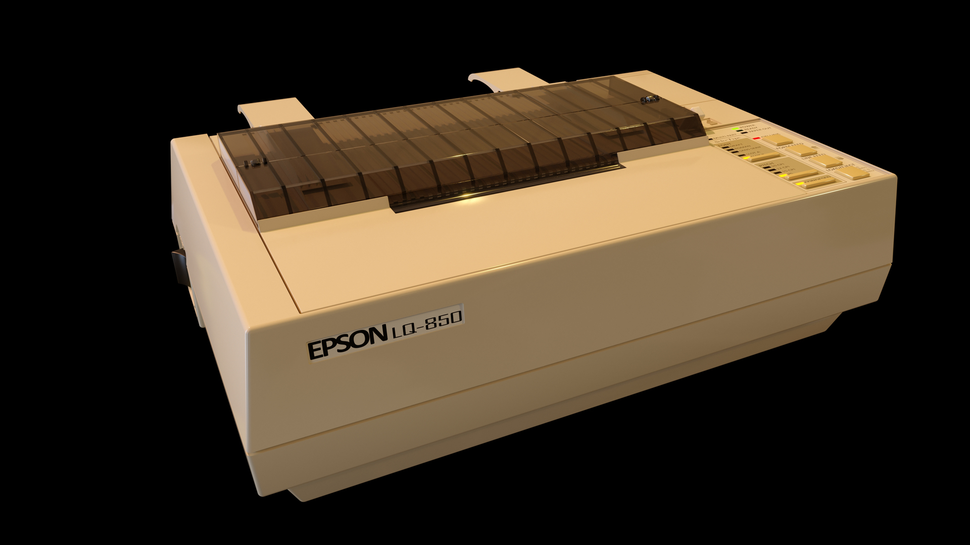 Vintage Dot Matrix Printer 3D Model - TurboSquid 1543444