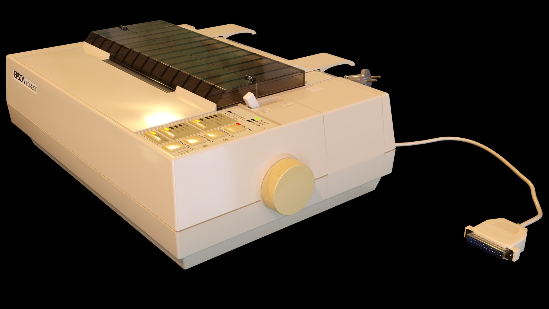 Vintage Dot Matrix Printer 3D Model - TurboSquid 1543444