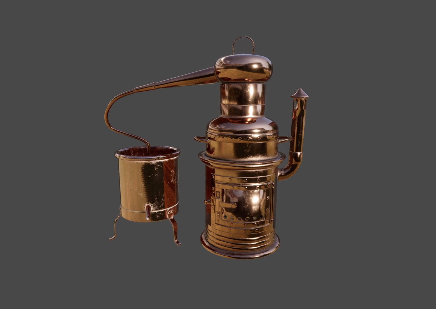 Distillation Cube Model - TurboSquid 1592378