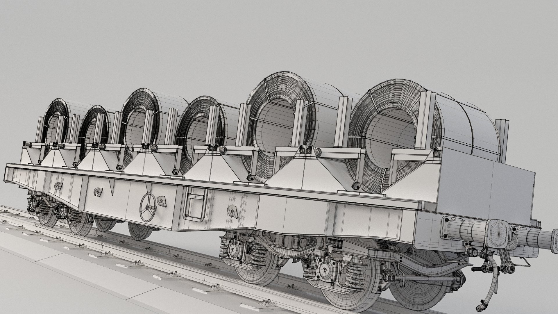 3D Model Train Transporting Spool - TurboSquid 1524159