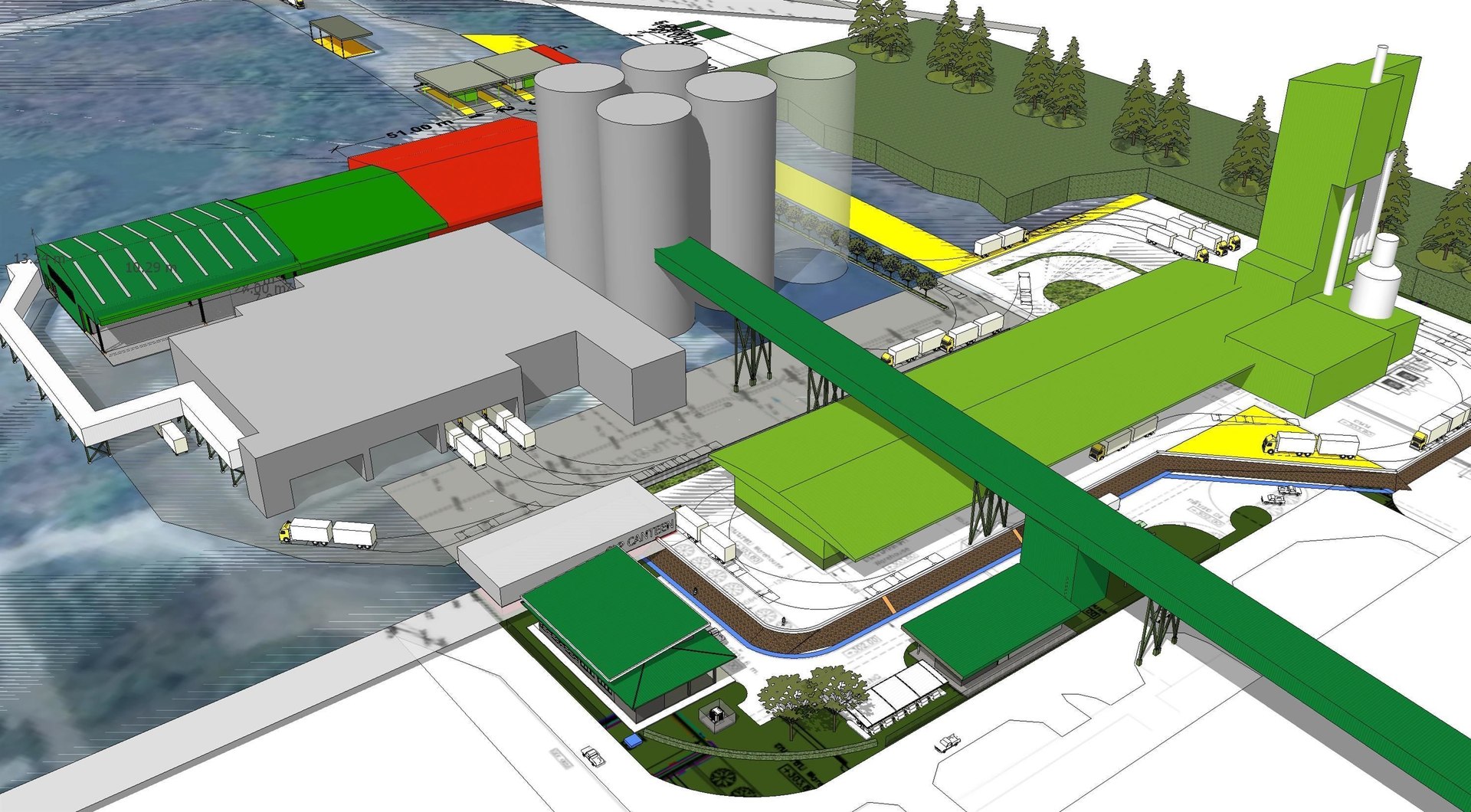Layout Of Mini Cement Plant 3D Model - TurboSquid 1887115