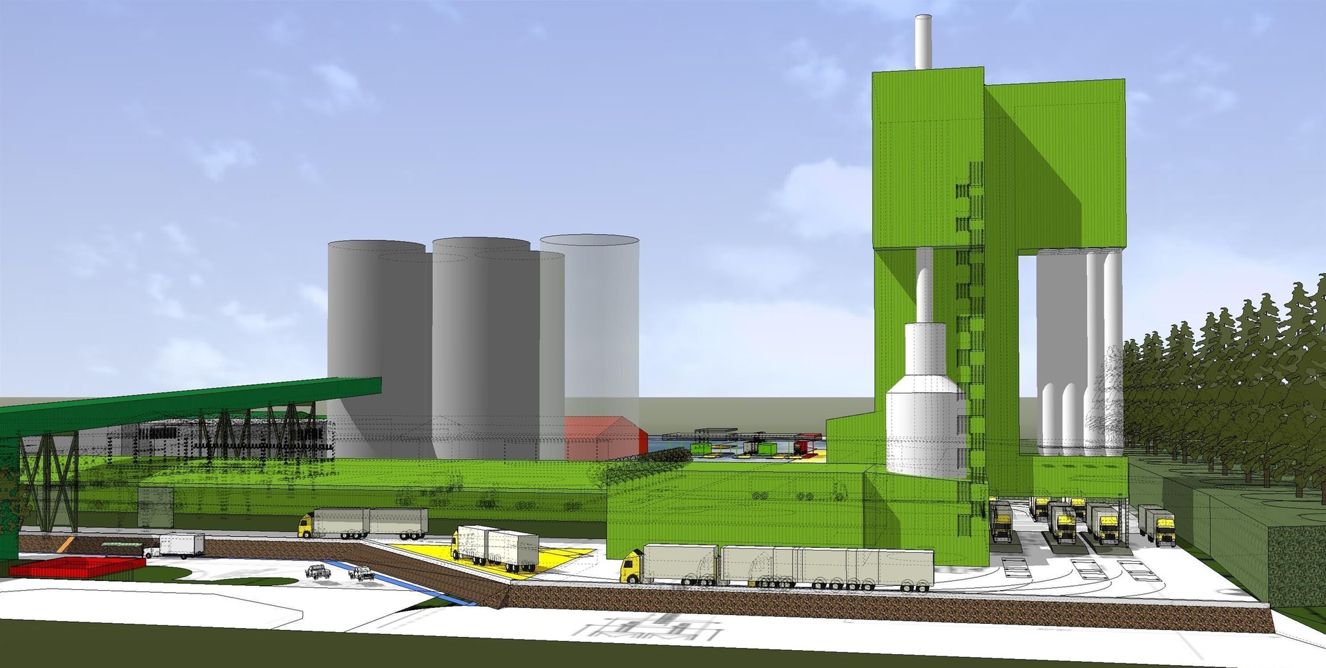 Layout Of Mini Cement Plant 3D Model - TurboSquid 1887115