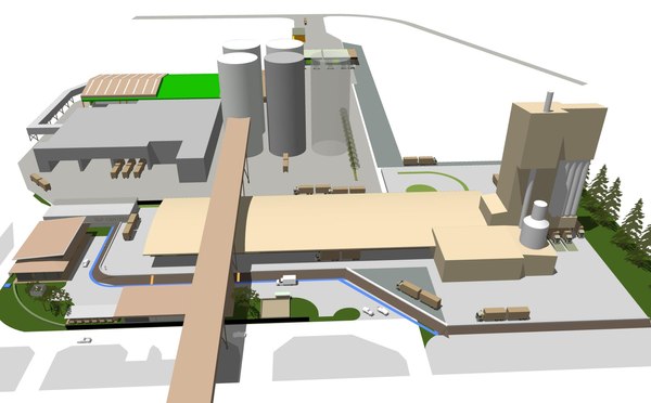 Layout of mini Cement plant 3D model - TurboSquid 1887115
