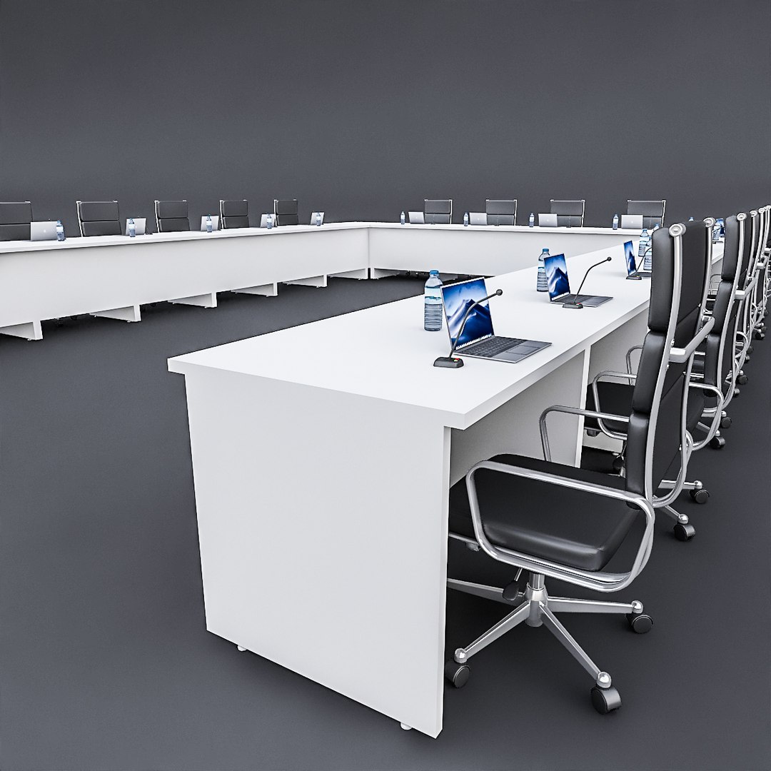 3D modular meeting table 02 model - TurboSquid 1548513
