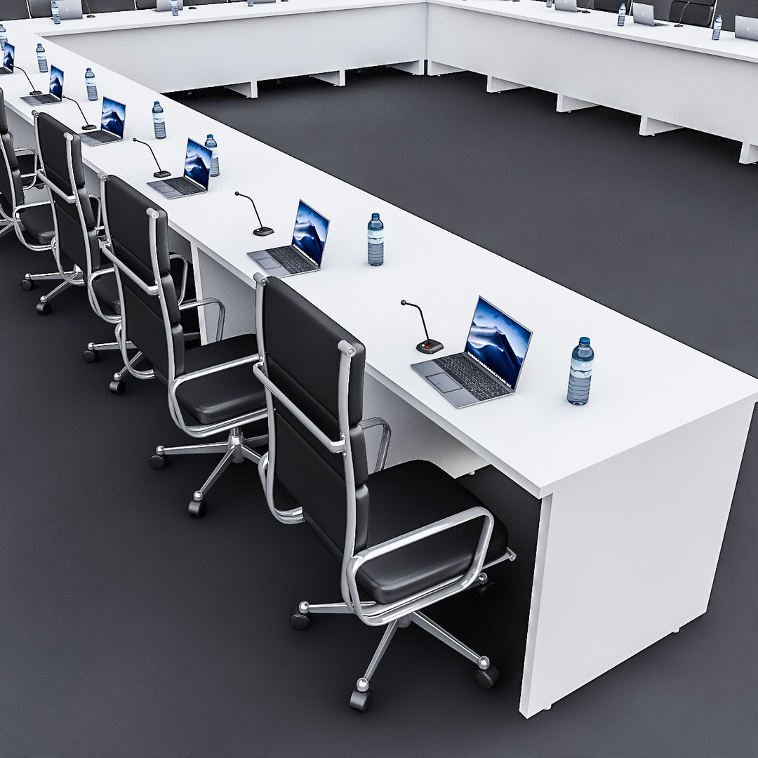 3D modular meeting table 02 model - TurboSquid 1548513