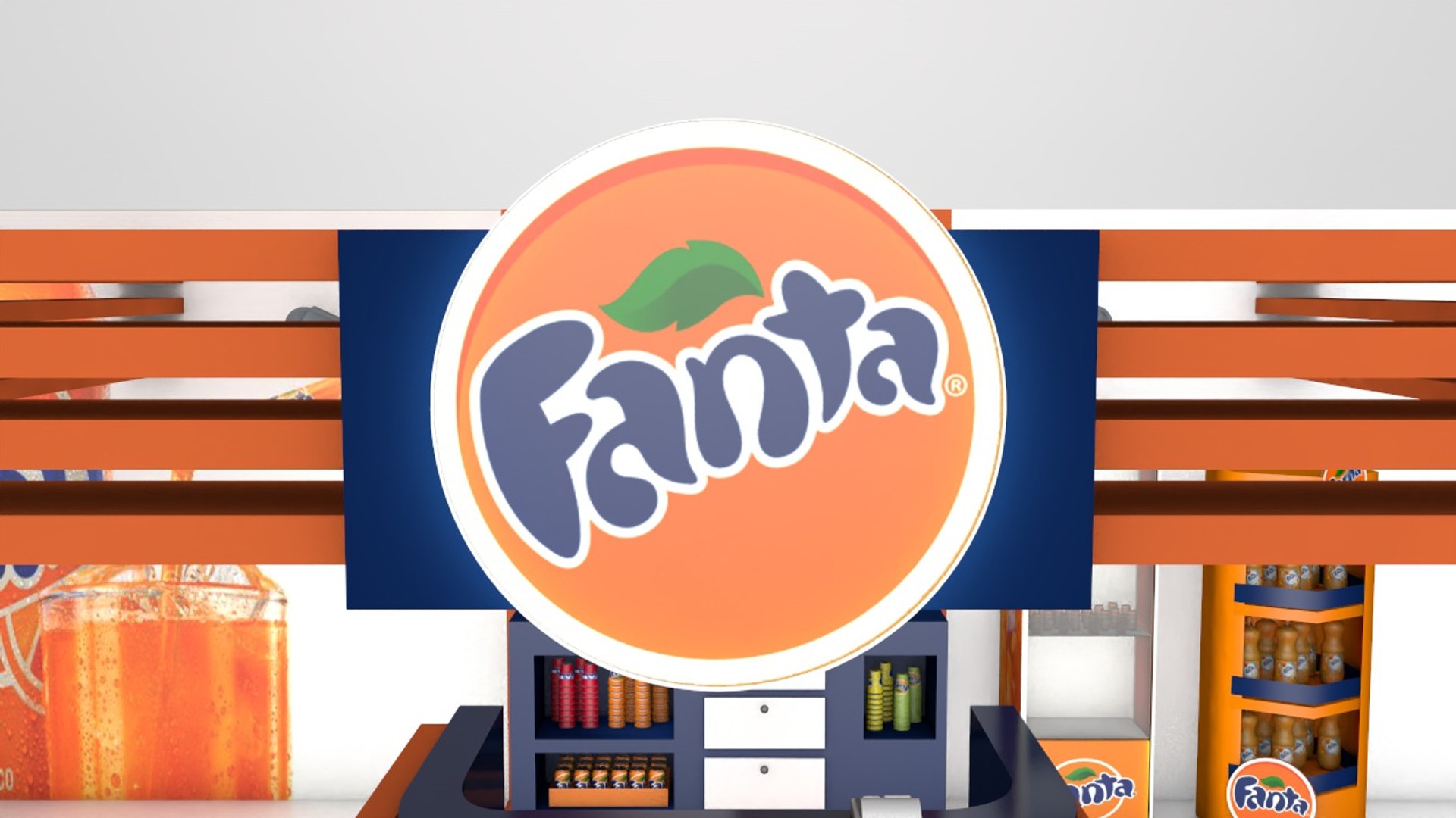 3D Model Stand Espositivo 3D Fanta - TurboSquid 2237568