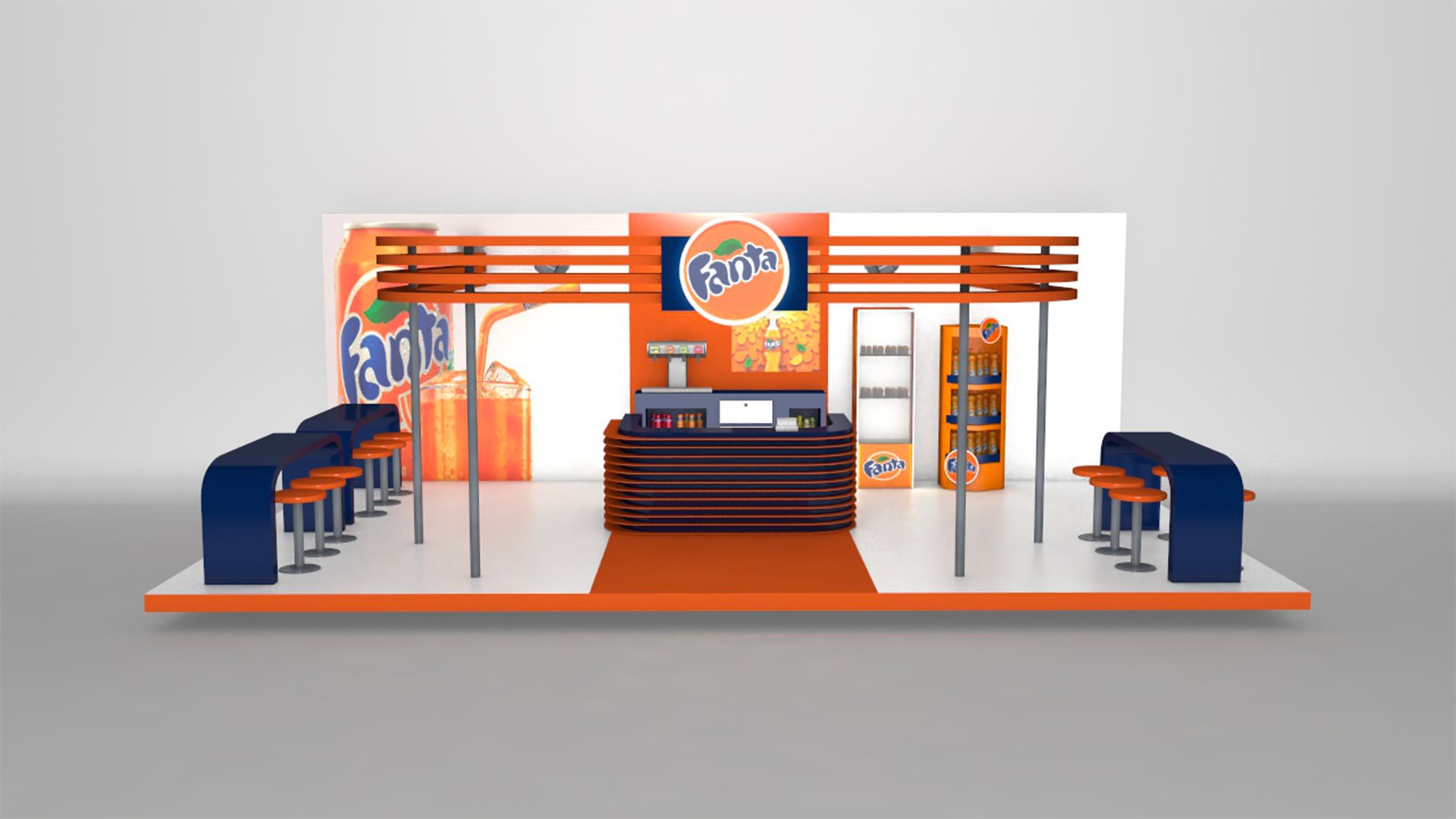 3D Model Stand Espositivo 3D Fanta - TurboSquid 2237568