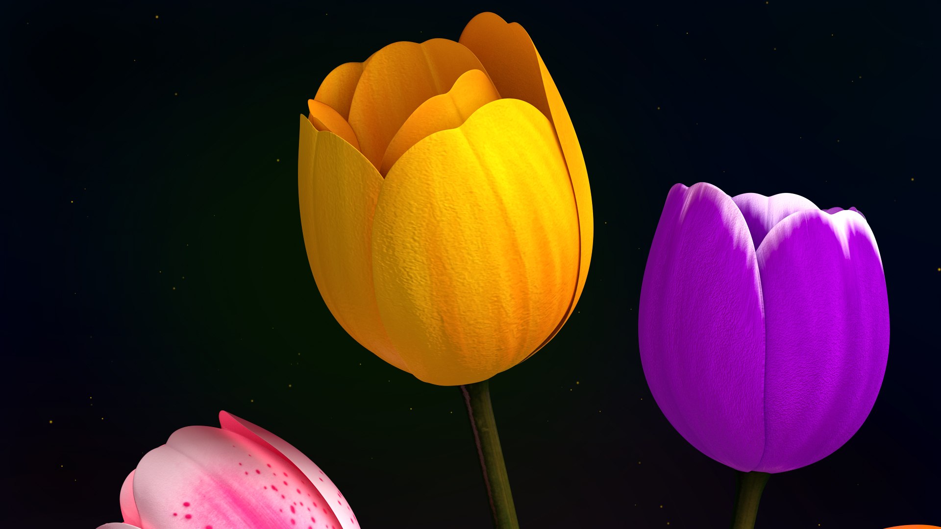 3D Tulips Flowers Animated - TurboSquid 1944276