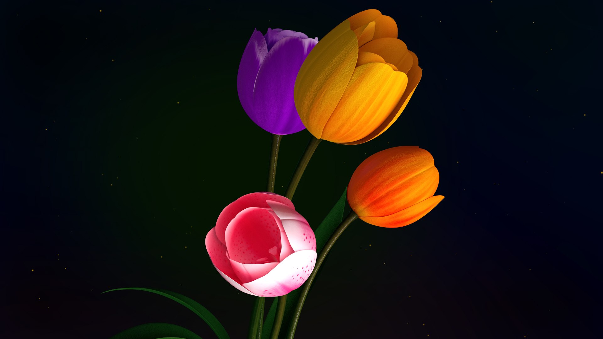 3D Tulips Flowers Animated - TurboSquid 1944276