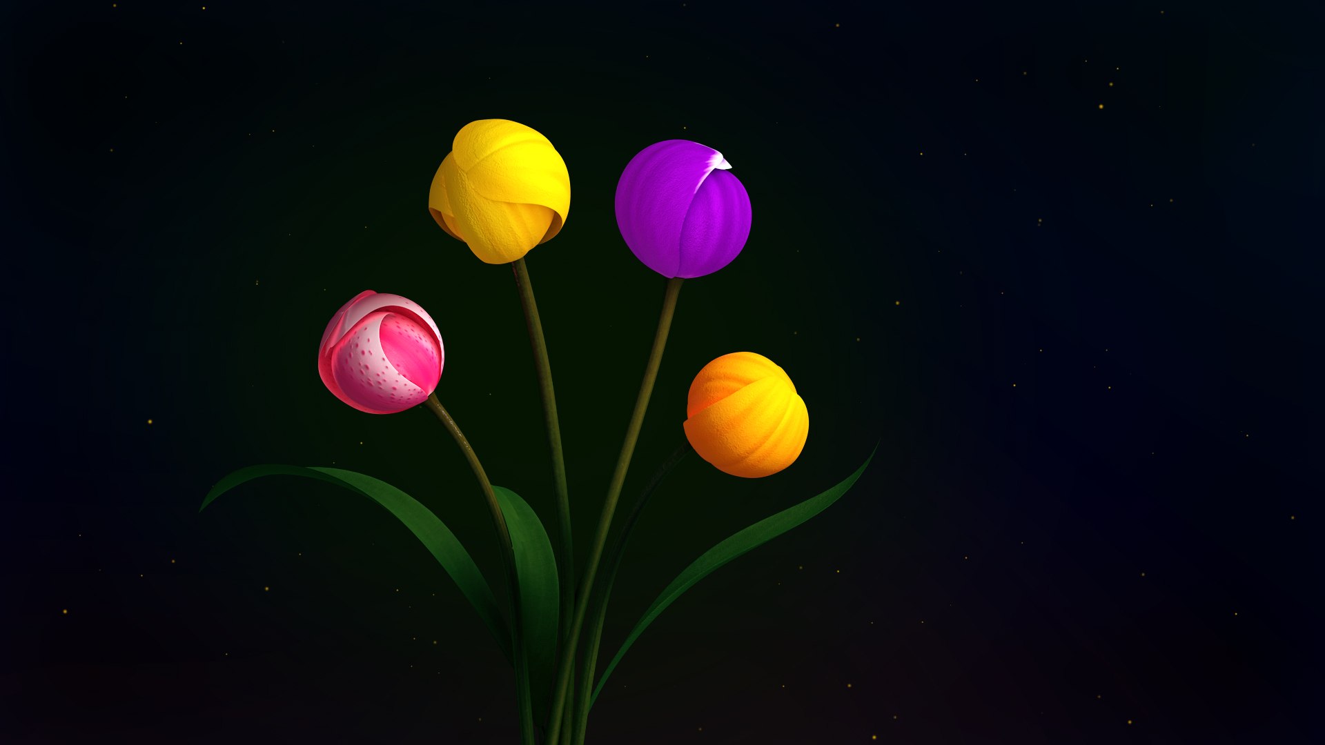 3D Tulips Flowers Animated - TurboSquid 1944276