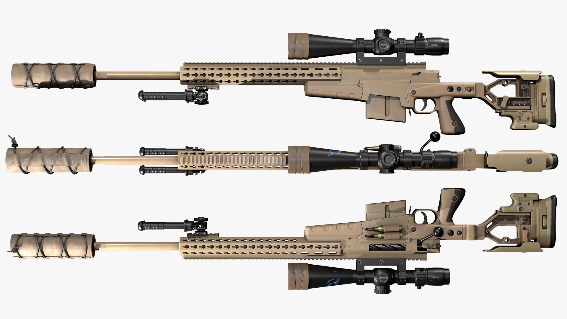 AXMC Sniper Riffle Model - TurboSquid 1988501