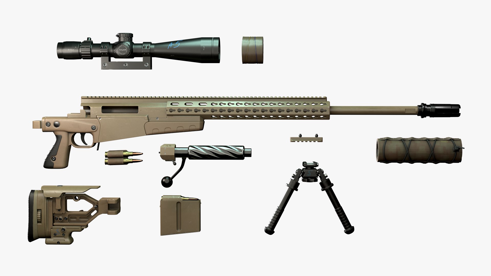 AXMC Sniper Riffle Model - TurboSquid 1988501