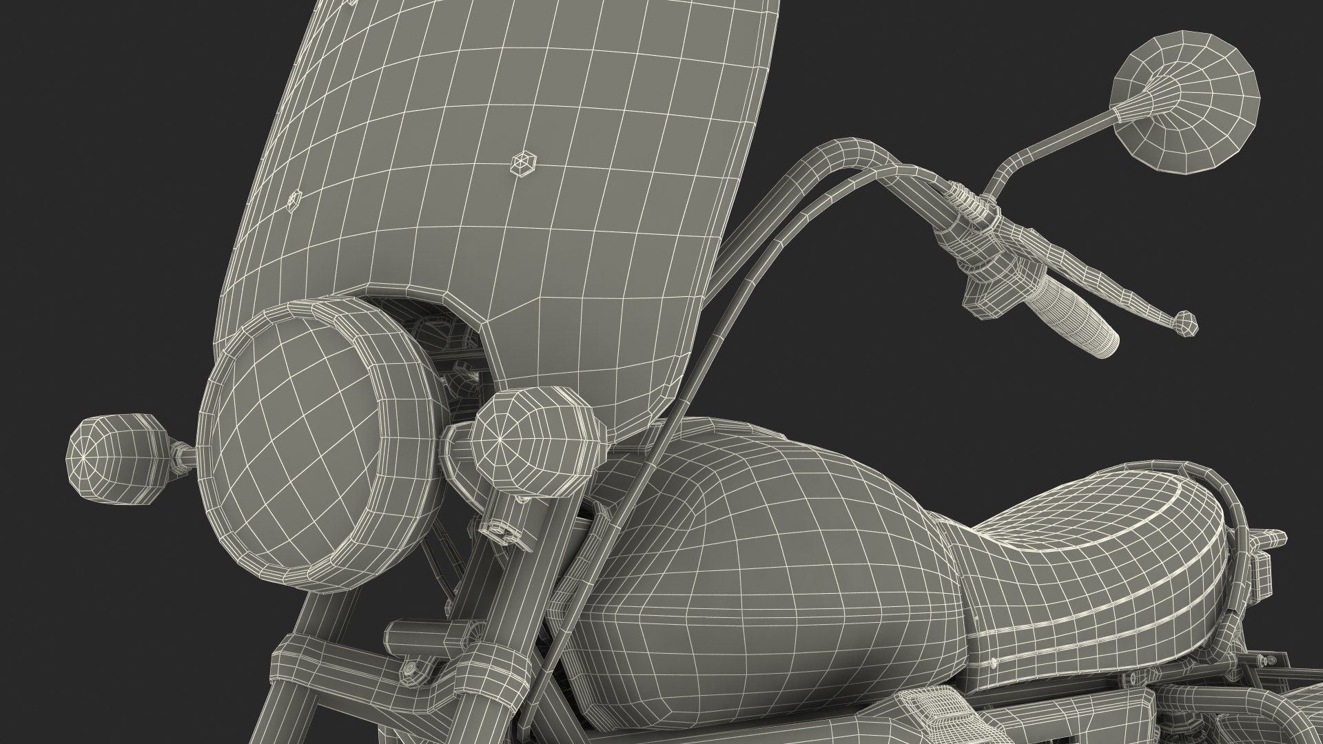 Classic motorbike rigged bike model - TurboSquid 1524498