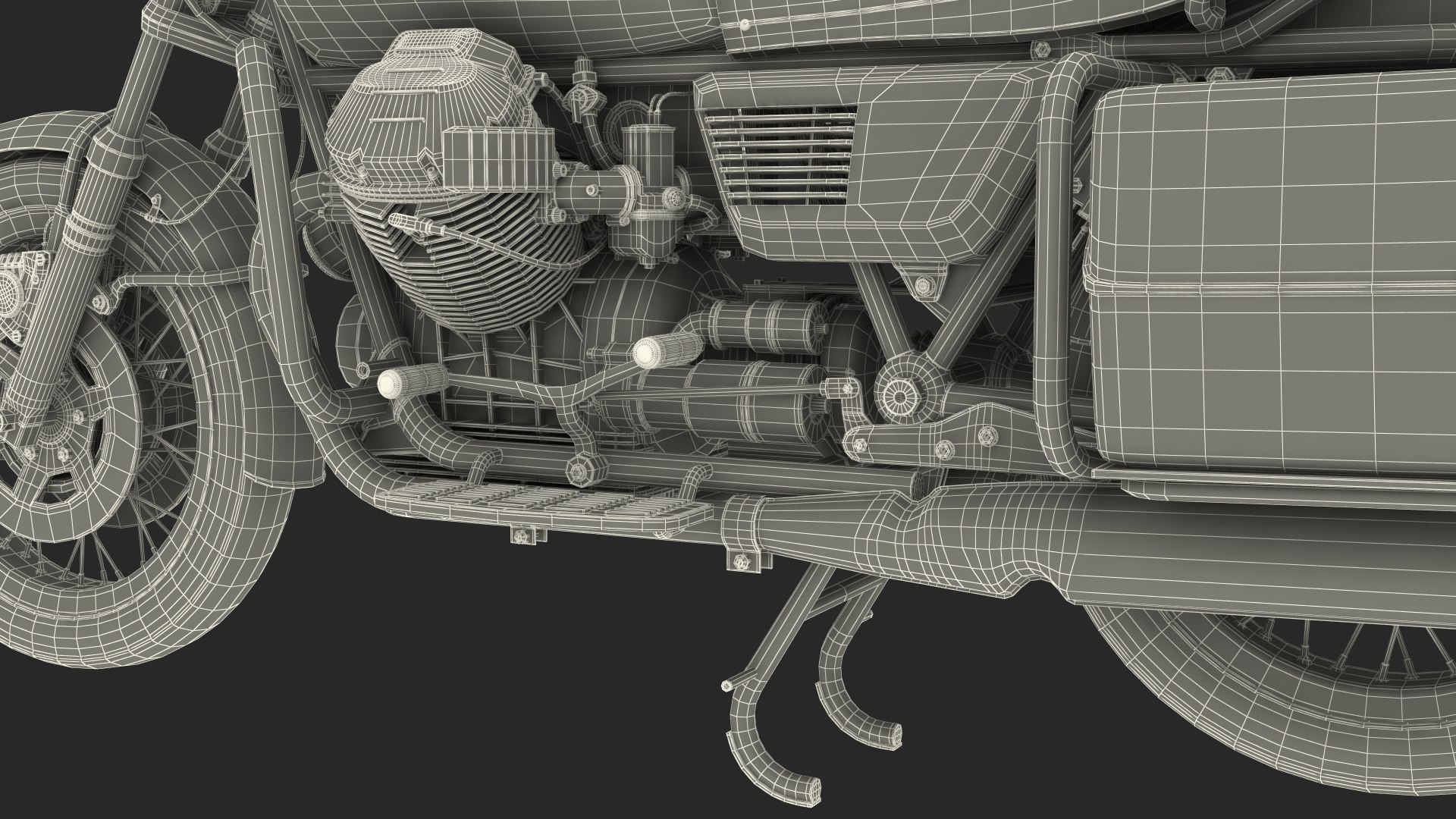 Classic motorbike rigged bike model - TurboSquid 1524498