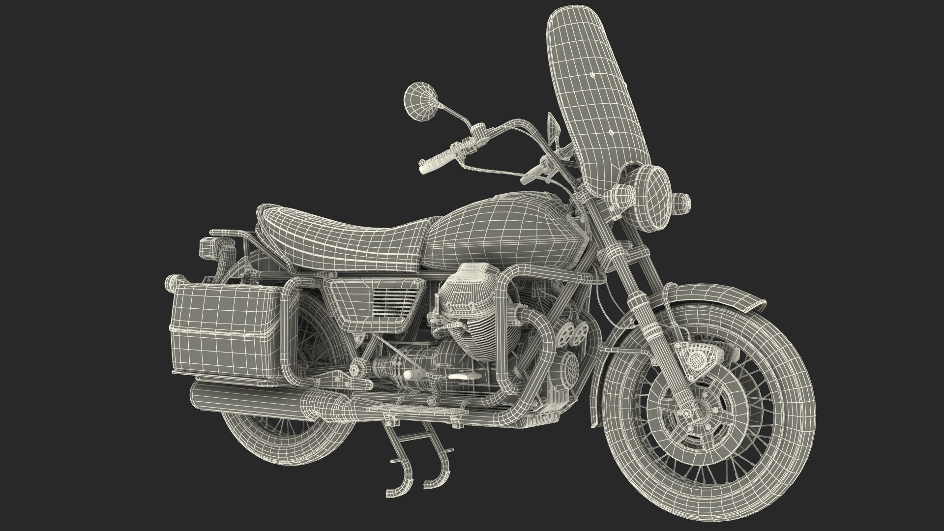 Classic motorbike rigged bike model - TurboSquid 1524498