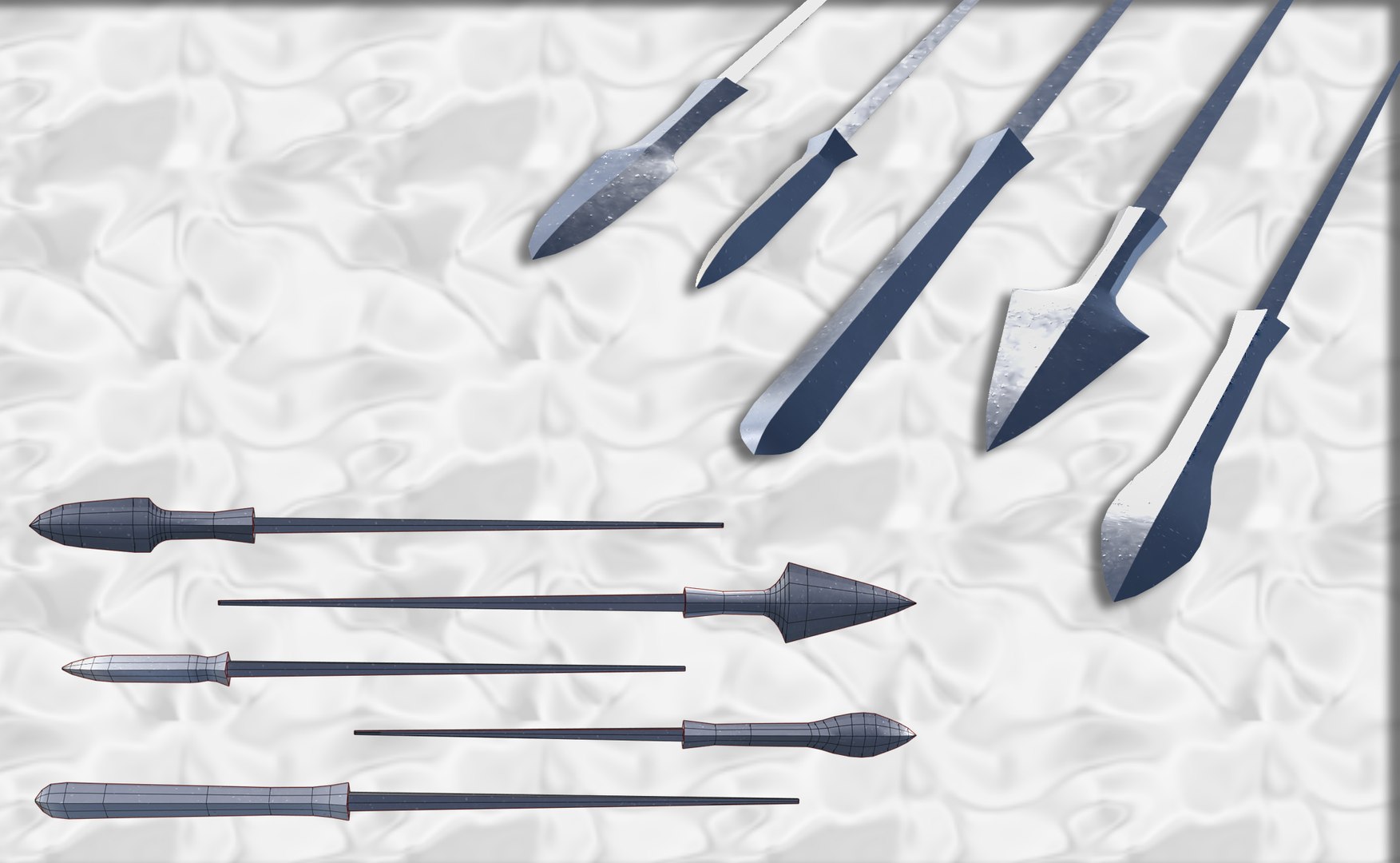 Set Japanese Arrows Heads 3D - TurboSquid 1357324
