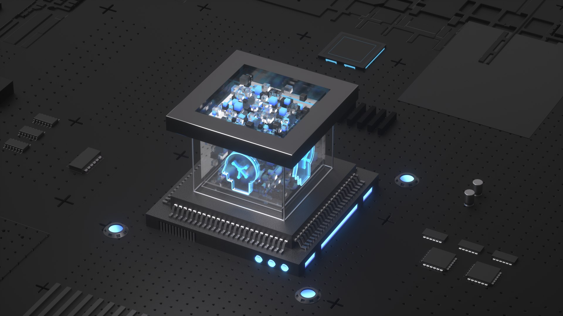 C4D Octane CPU Chip Core Capacitance Scifi Circuit Board 19 3D Model - TurboSquid 2141887