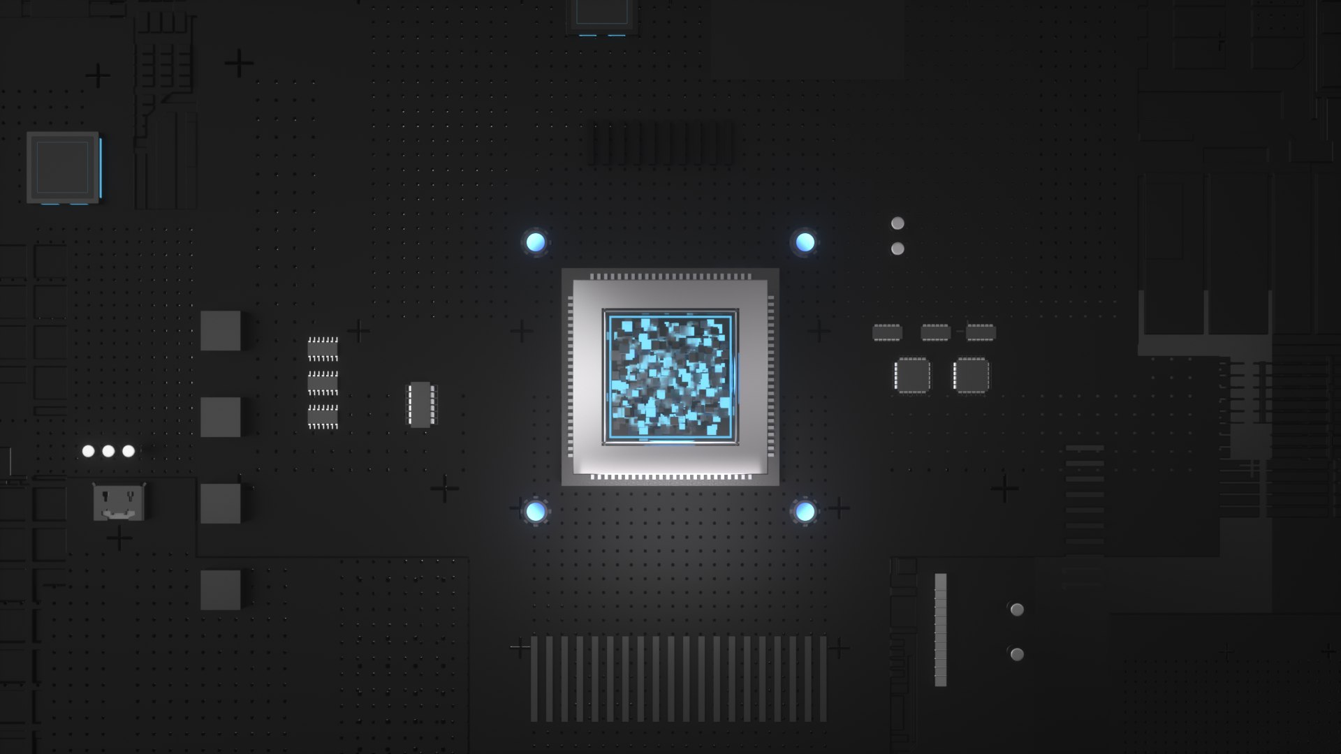 C4D Octane CPU Chip Core Capacitance Scifi Circuit Board 19 3D Model - TurboSquid 2141887