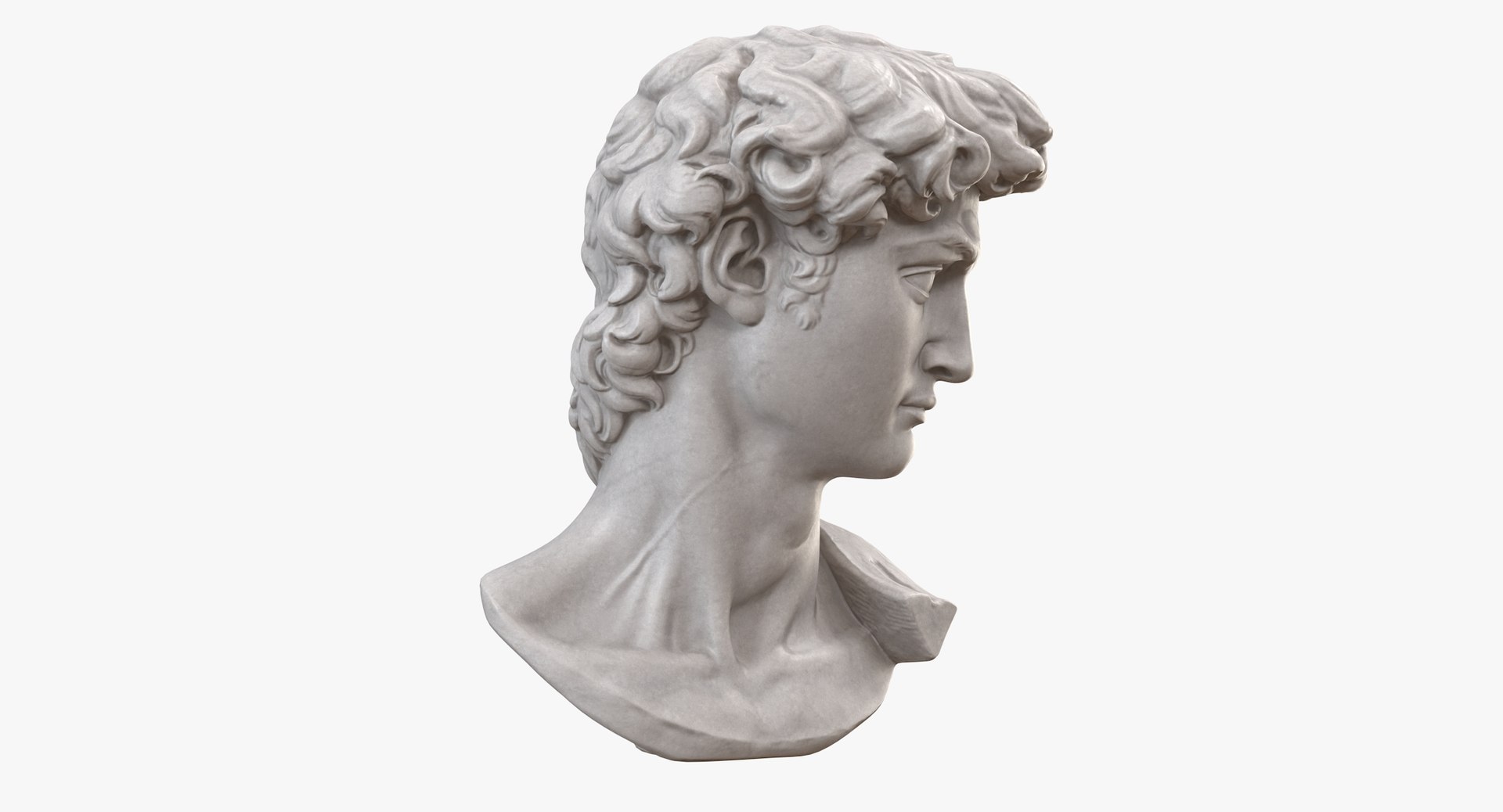 3D David Head Sculpture - TurboSquid 2342854