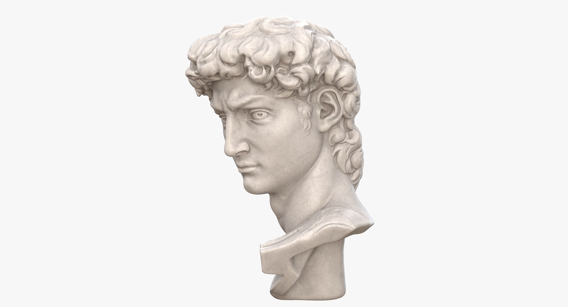 3D David Head Sculpture - TurboSquid 2342854