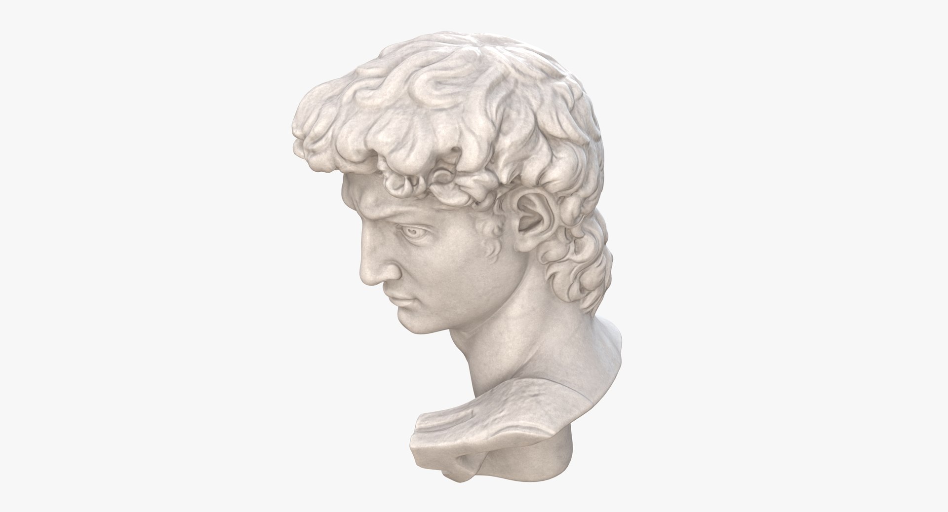 3D David Head Sculpture - TurboSquid 2342854