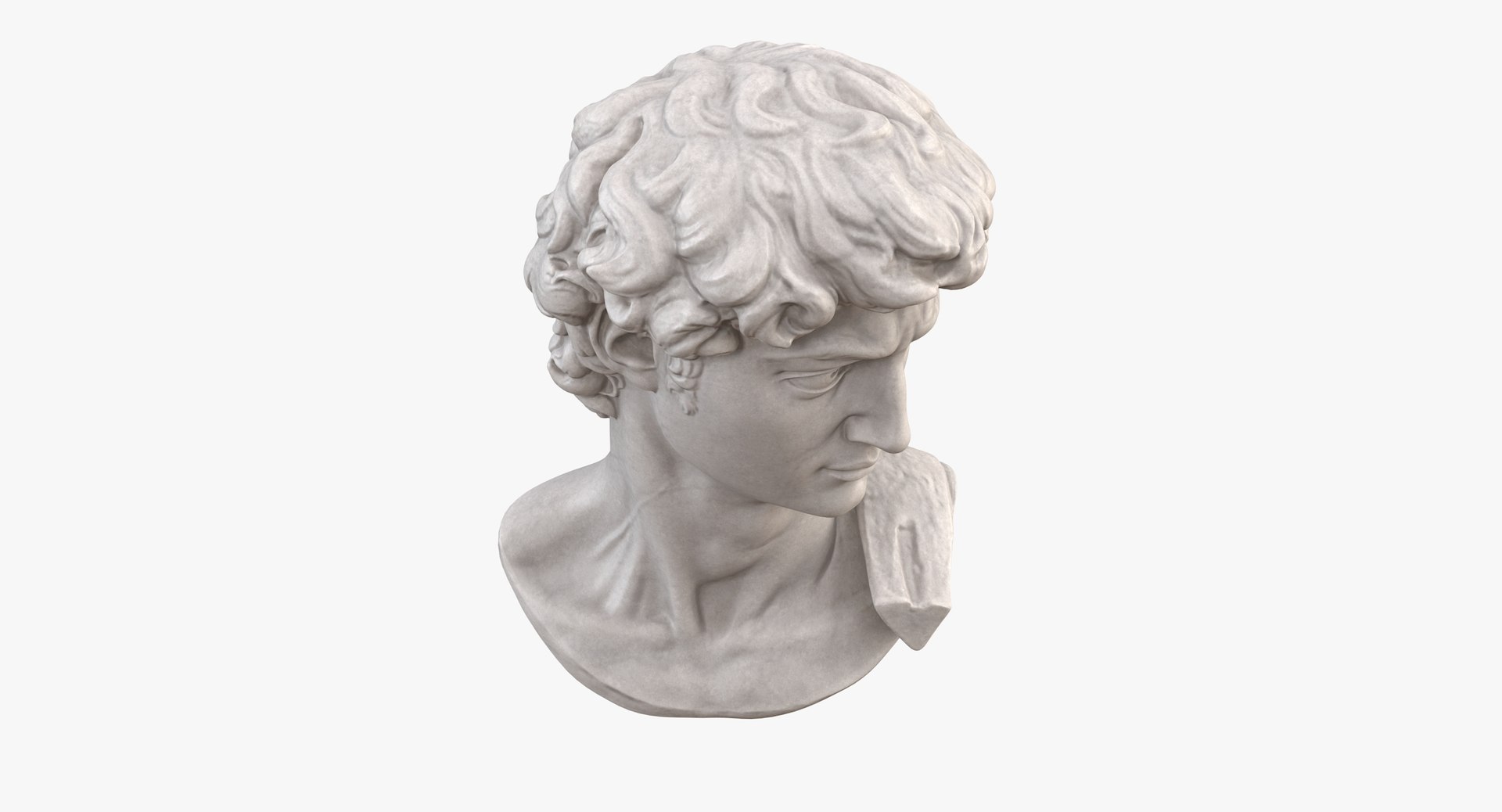 3D David Head Sculpture - TurboSquid 2342854