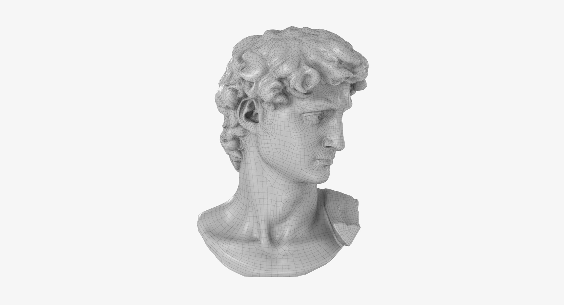 3D David Head Sculpture - TurboSquid 2342854