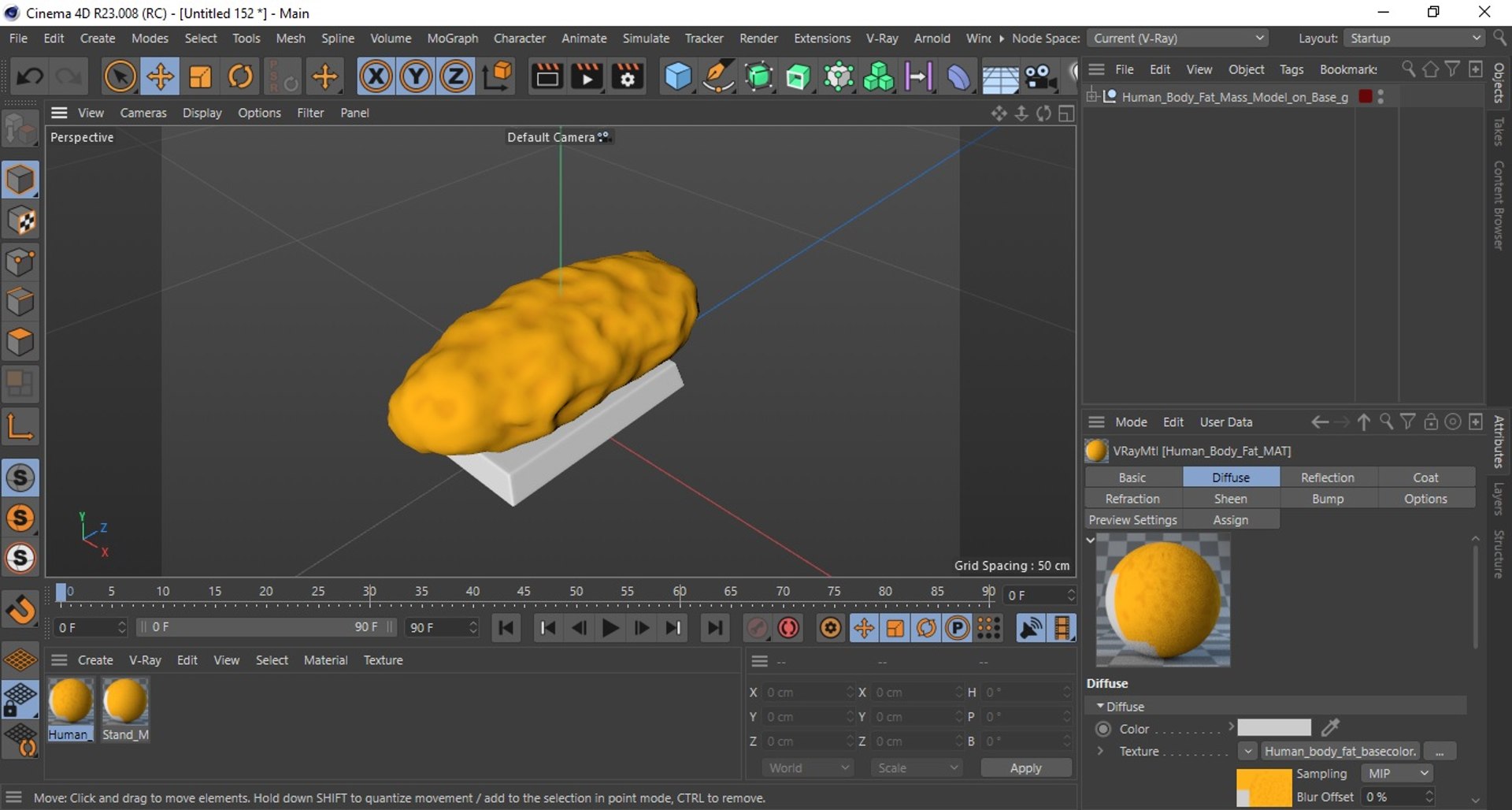 Human Body Fat Mass Model On Base 3D Model - TurboSquid 2412655