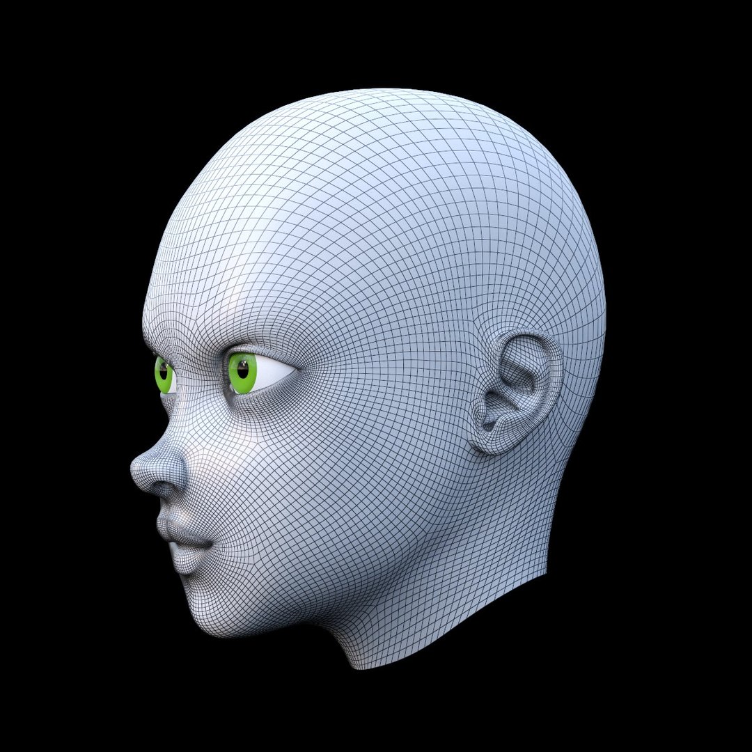 Basemesh Female Head Mesh 3d Model