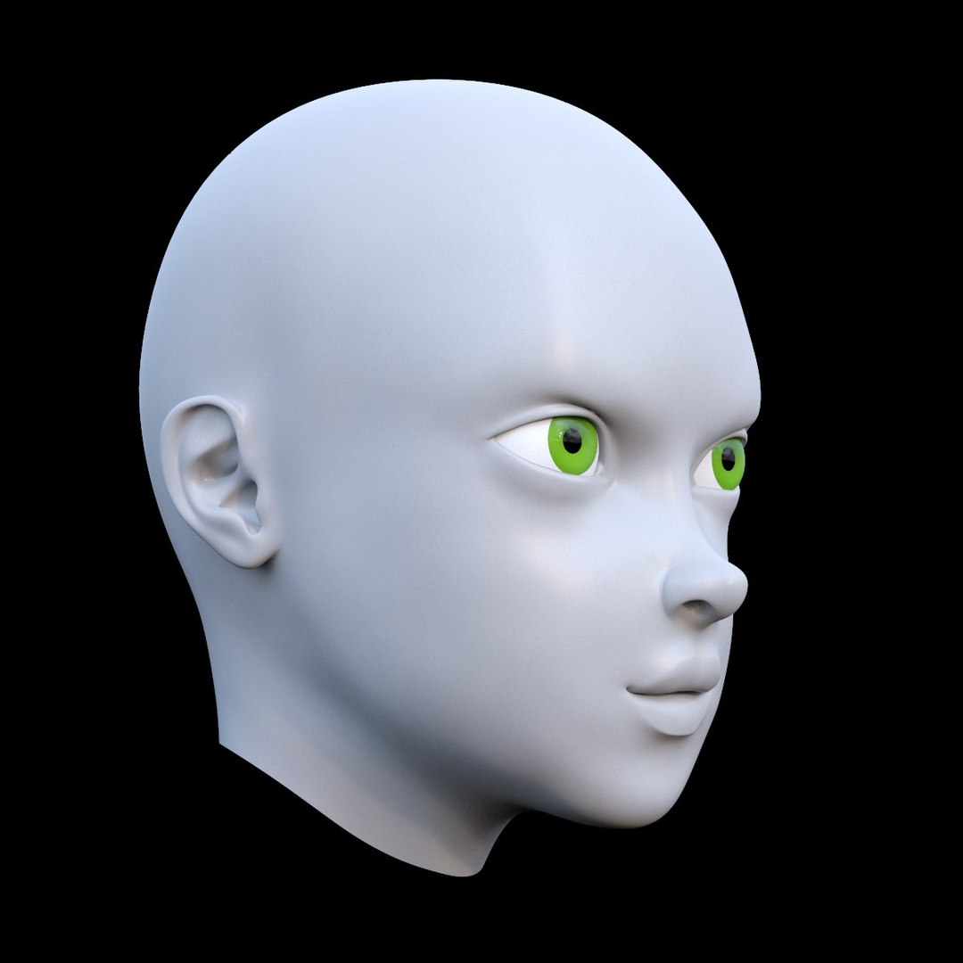 Basemesh Female Head Mesh 3d Model
