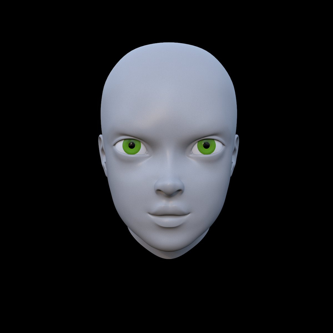 Basemesh Female Head Mesh 3d Model