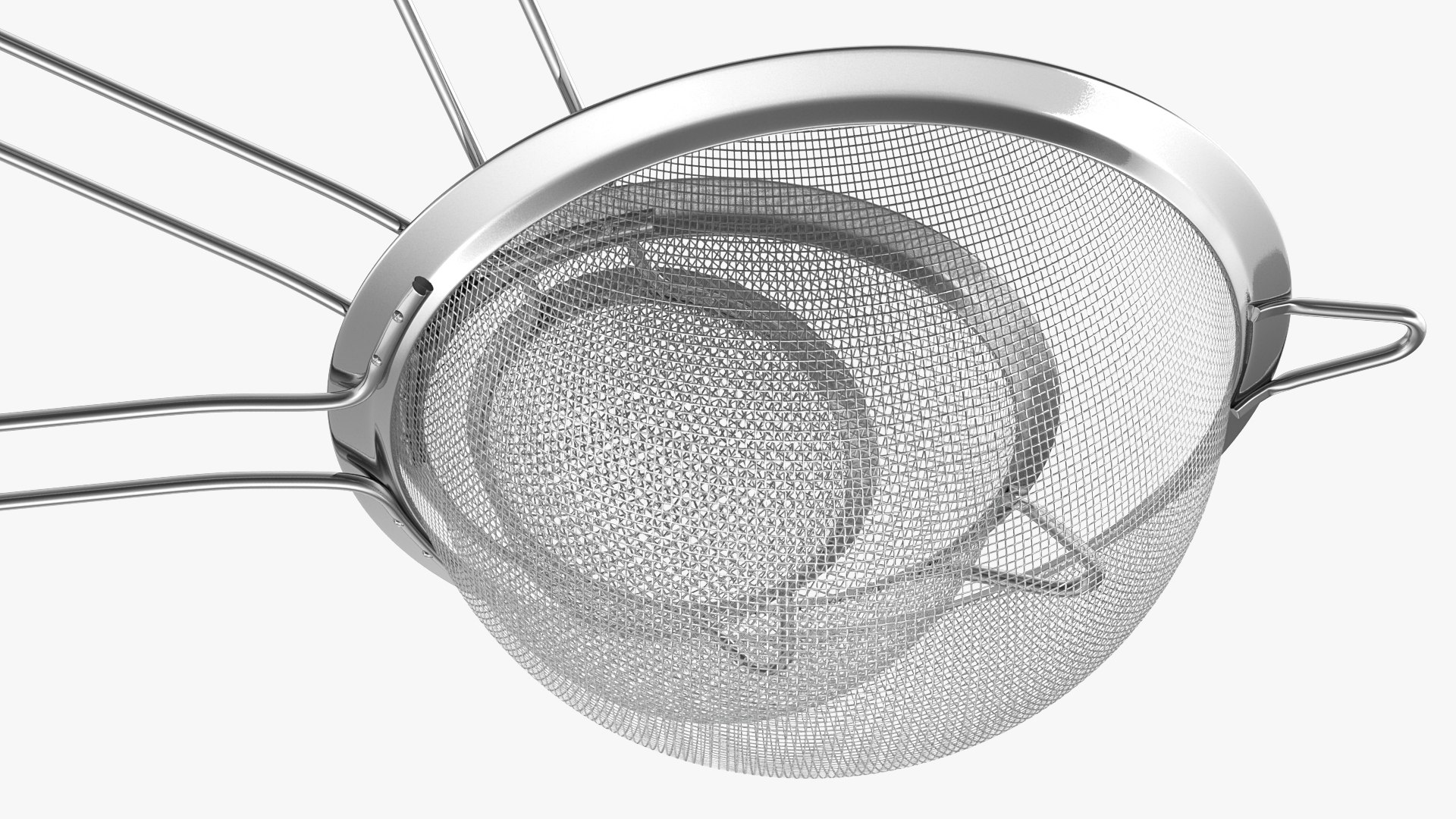 Stainless steel kitchen strainers 3D model - TurboSquid 1568552