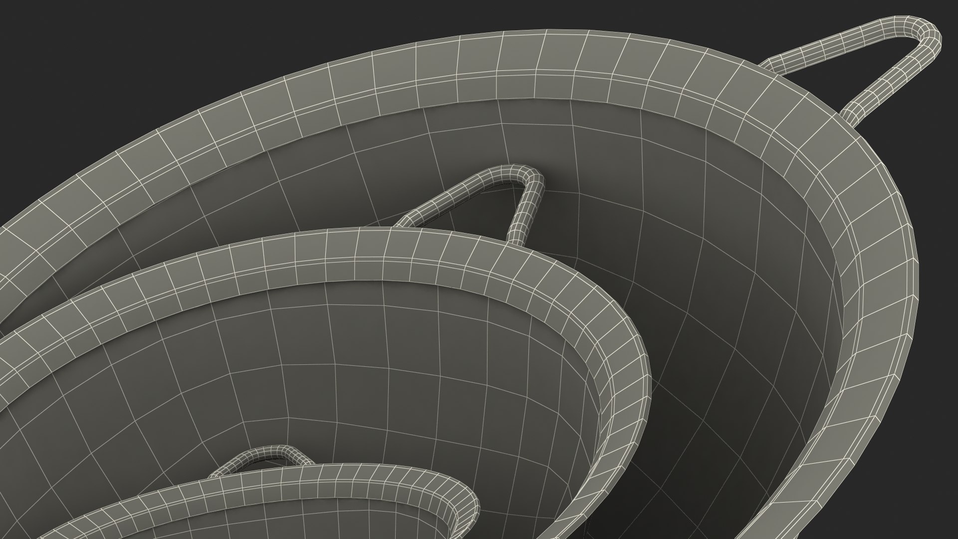 Stainless steel kitchen strainers 3D model - TurboSquid 1568552