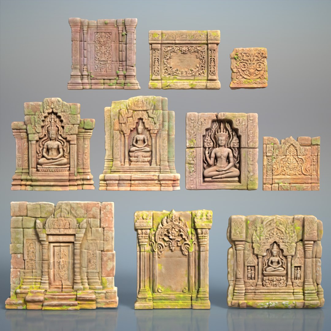 3D High Poly Ruin Temple Walls - 240630 - TurboSquid 2248892