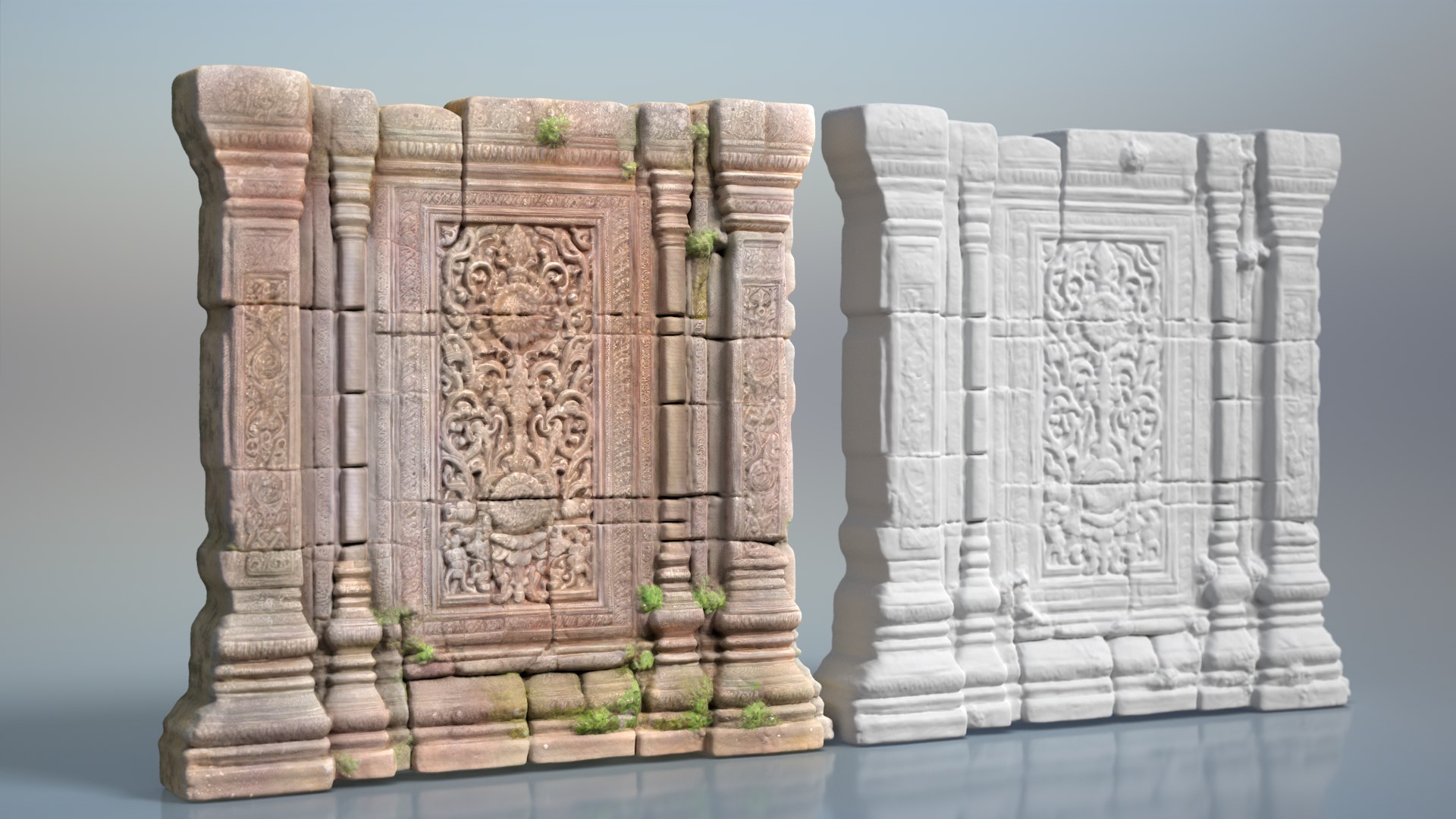 3D High Poly Ruin Temple Walls - 240630 - TurboSquid 2248892
