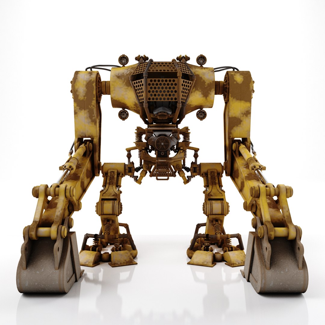 3D Robot Excavator Dirty model - TurboSquid 2169833
