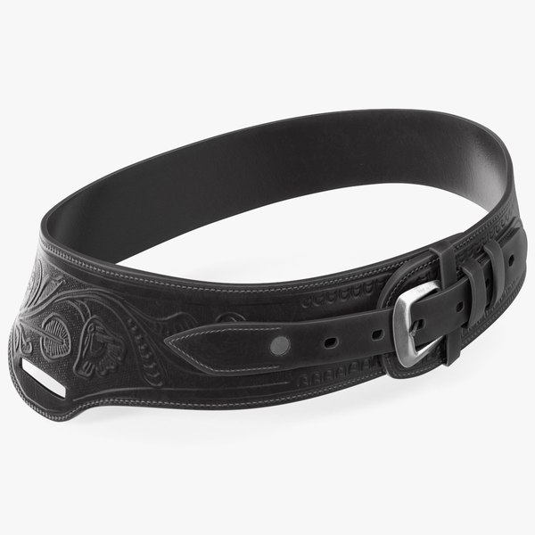 modelo 3d Gun Belt Cuero Negro - TurboSquid 1807386