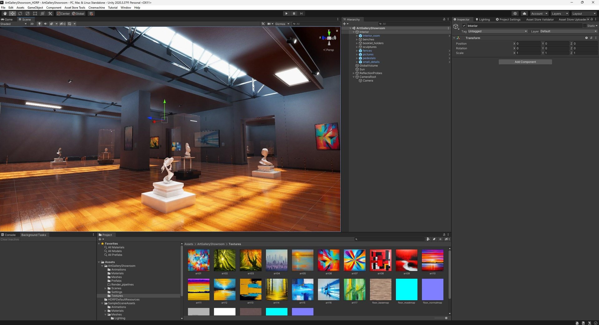 3D Art Gallery Showroom Unity Asset Model - TurboSquid 2152264