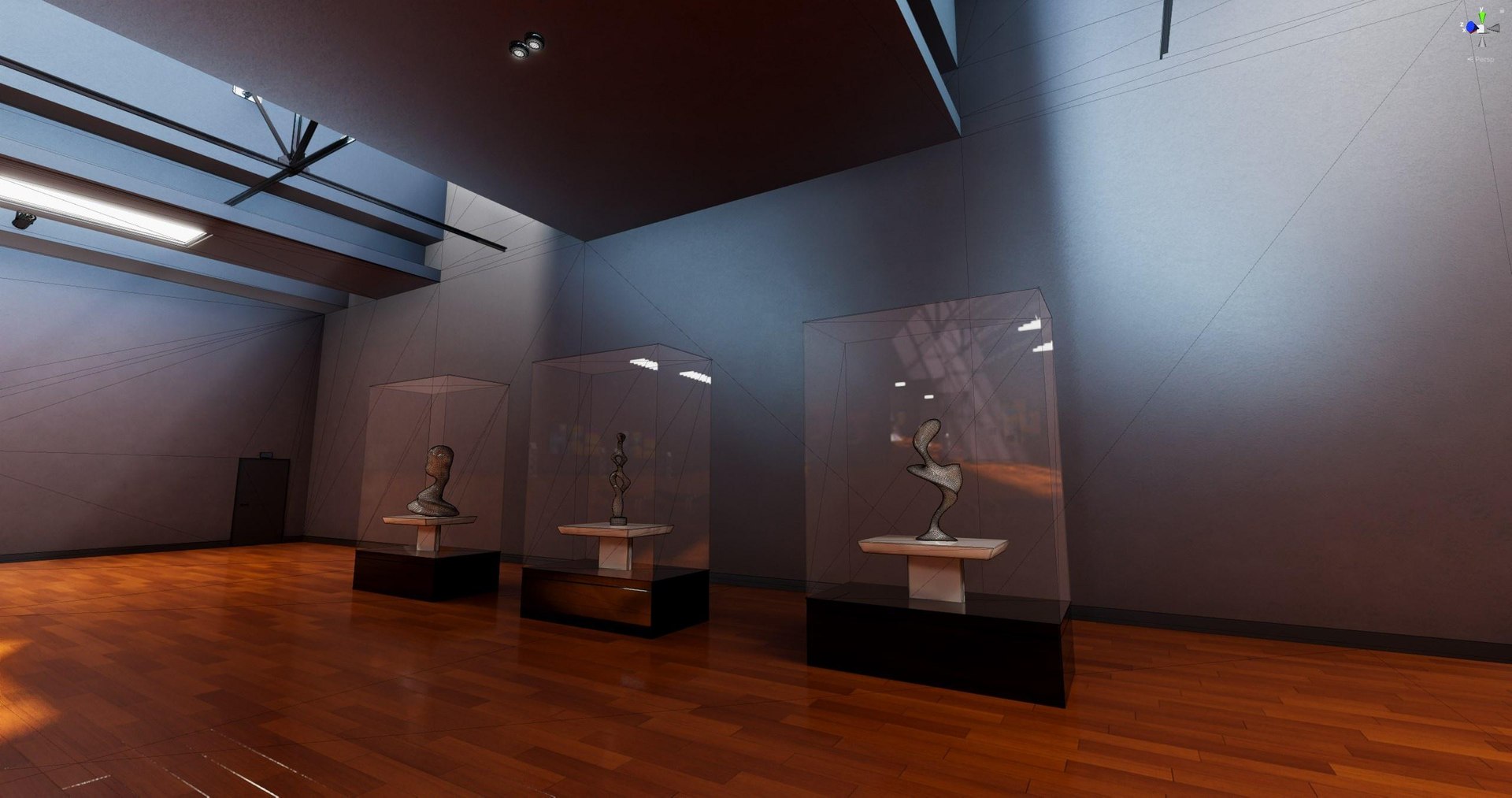 3D Art Gallery Showroom Unity Asset Model - TurboSquid 2152264