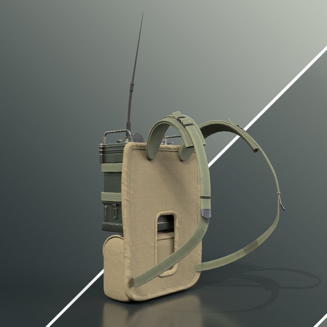 Military-Tactical Radio And Backpack 3D Model - TurboSquid 2216450