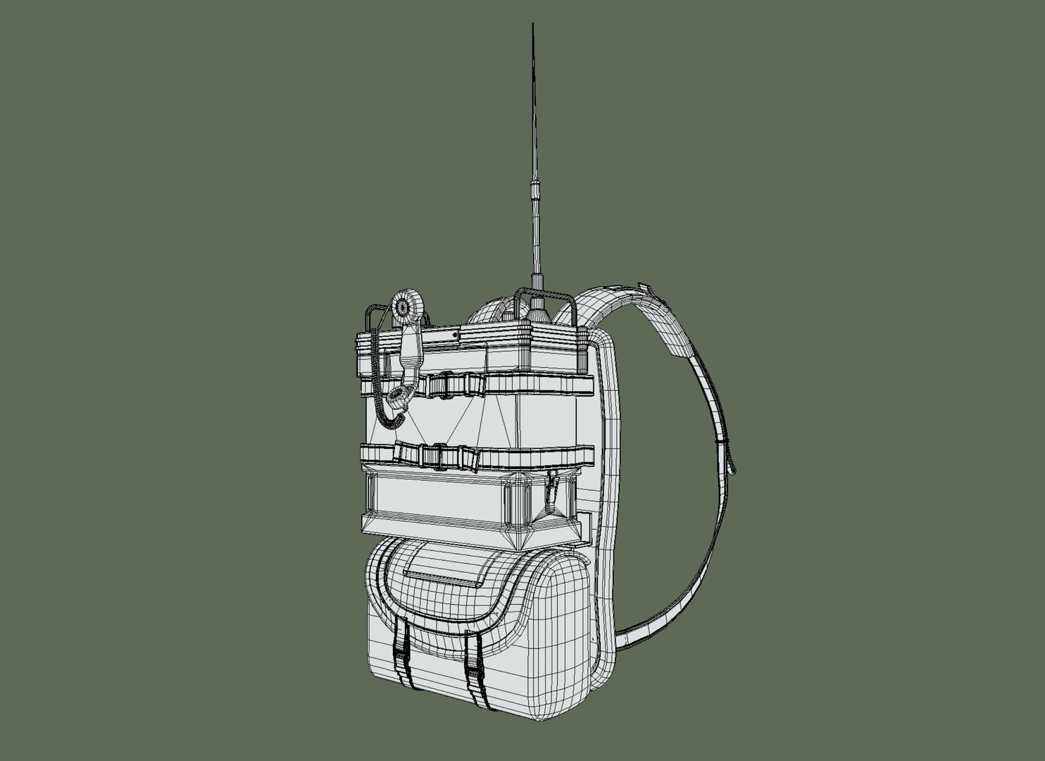Military-Tactical Radio And Backpack 3D Model - TurboSquid 2216450