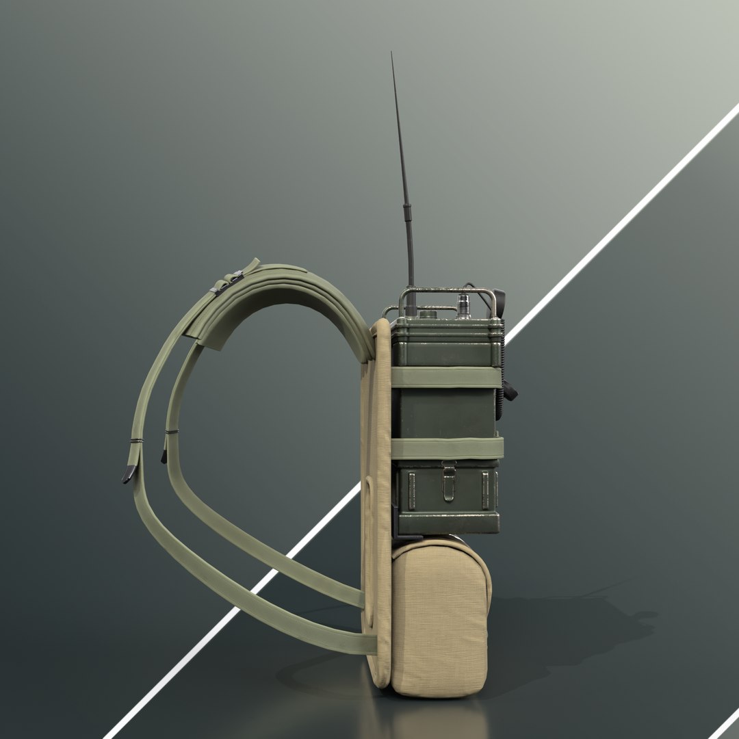 Military-Tactical Radio And Backpack 3D Model - TurboSquid 2216450