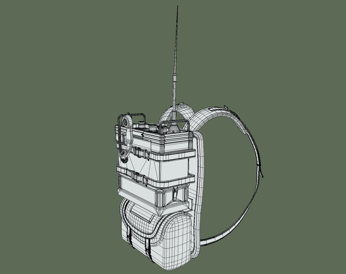 Military-Tactical Radio And Backpack 3D Model - TurboSquid 2216450