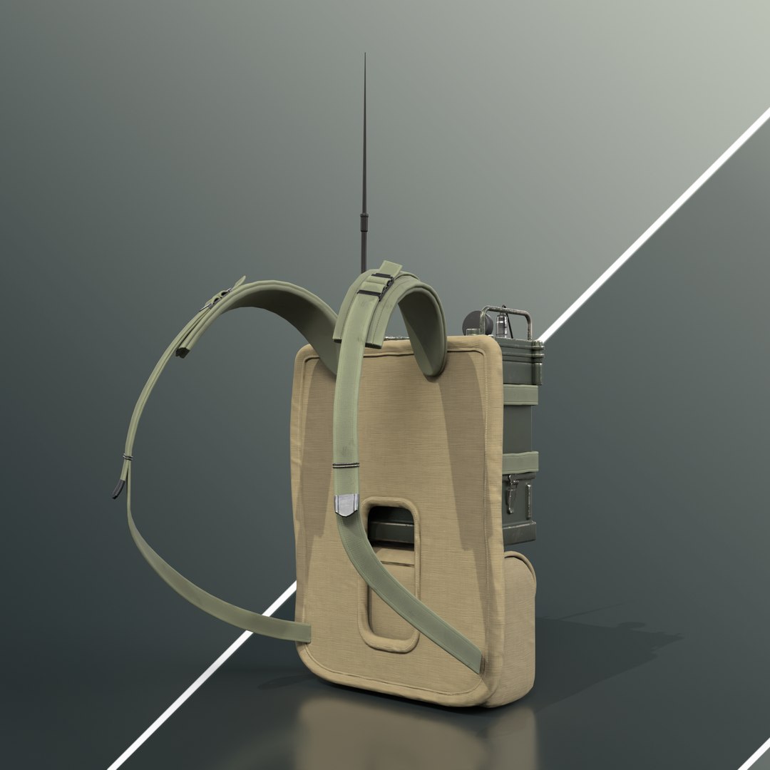 Military-Tactical Radio And Backpack 3D Model - TurboSquid 2216450