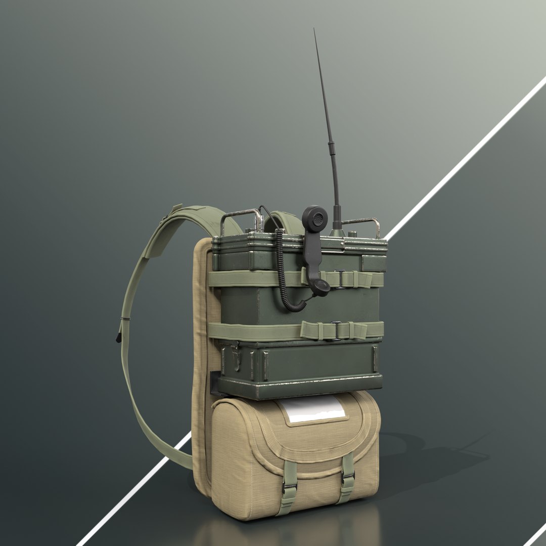 Military-Tactical Radio And Backpack 3D Model - TurboSquid 2216450