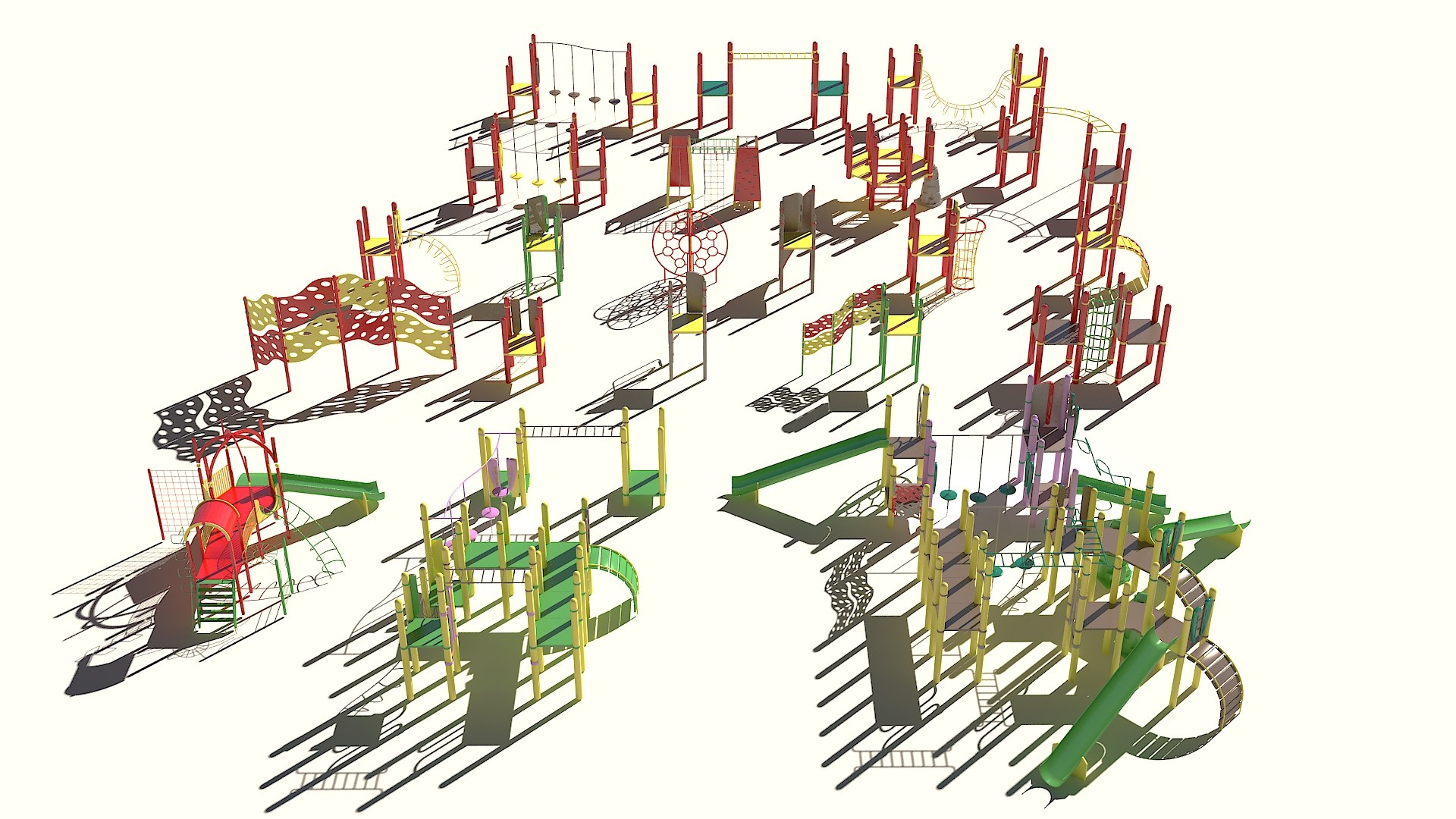 Playgrounds Pack 3D Model - TurboSquid 1600745