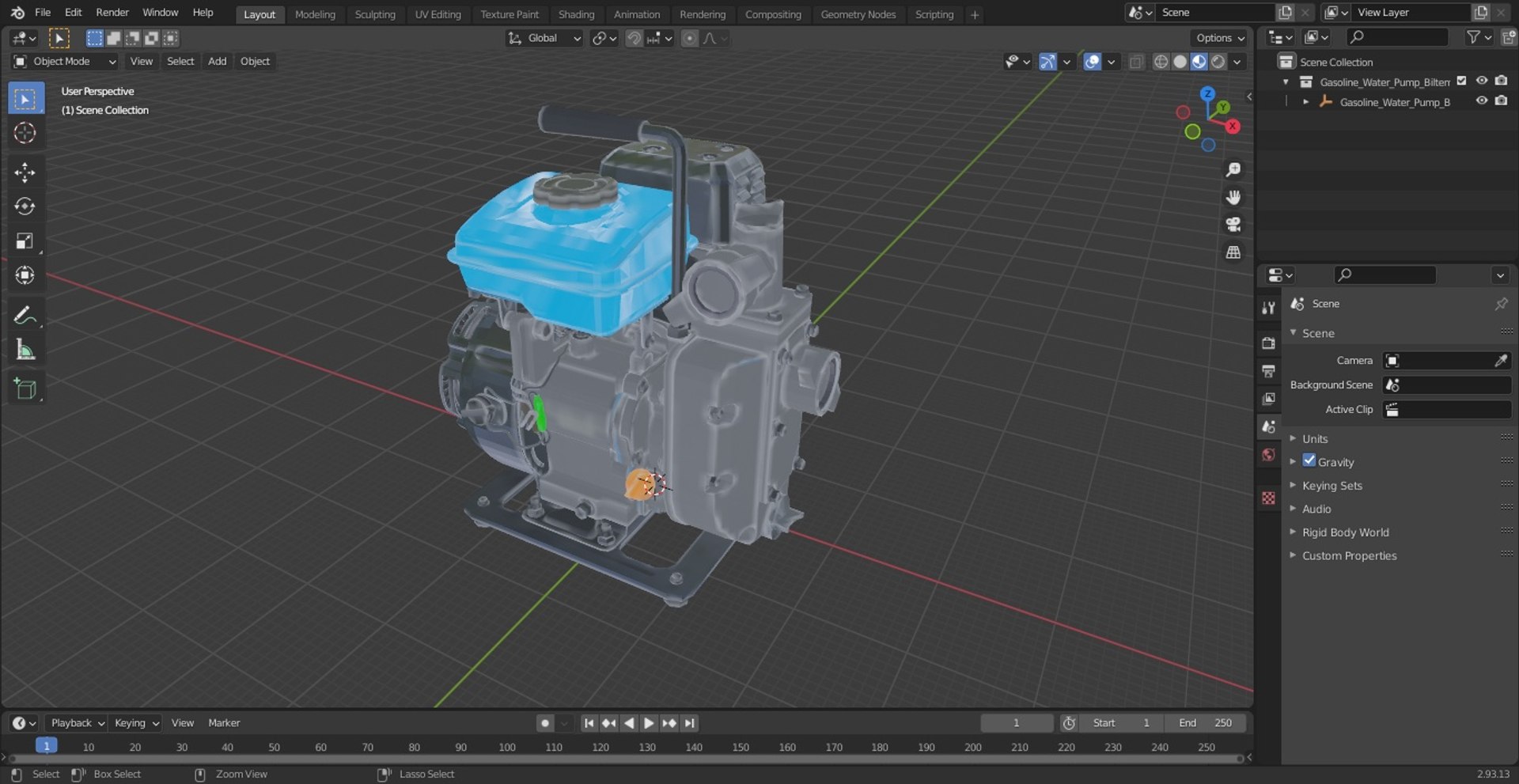 3D Gasoline Water Pump Biltema Model - TurboSquid 2007463