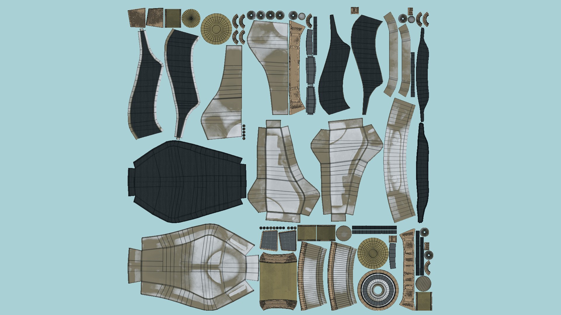 3D model SciFi Backpack B06 White Bronze - Fashion Character Design ...